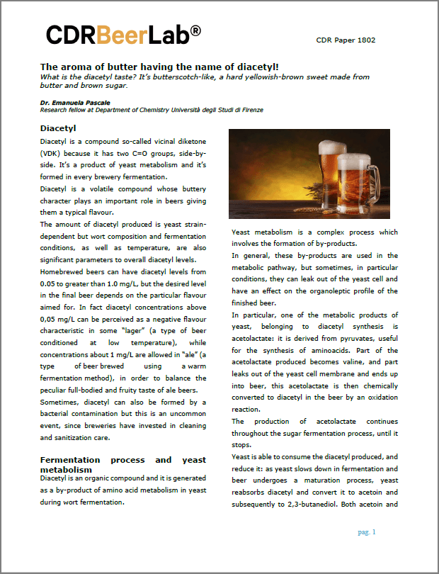 Check out the key points about Diacetyl and VDKs in brewing process ...